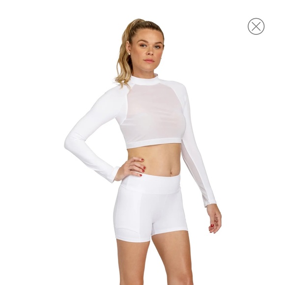 Tail | Tops | Tail Edie Long Sleeve Crop Top White L | Poshmark